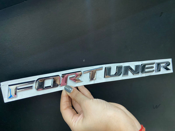 Fortuner Car 3D Sticker Letters Hood Emblem Chrome Plated Logo Badge F ...