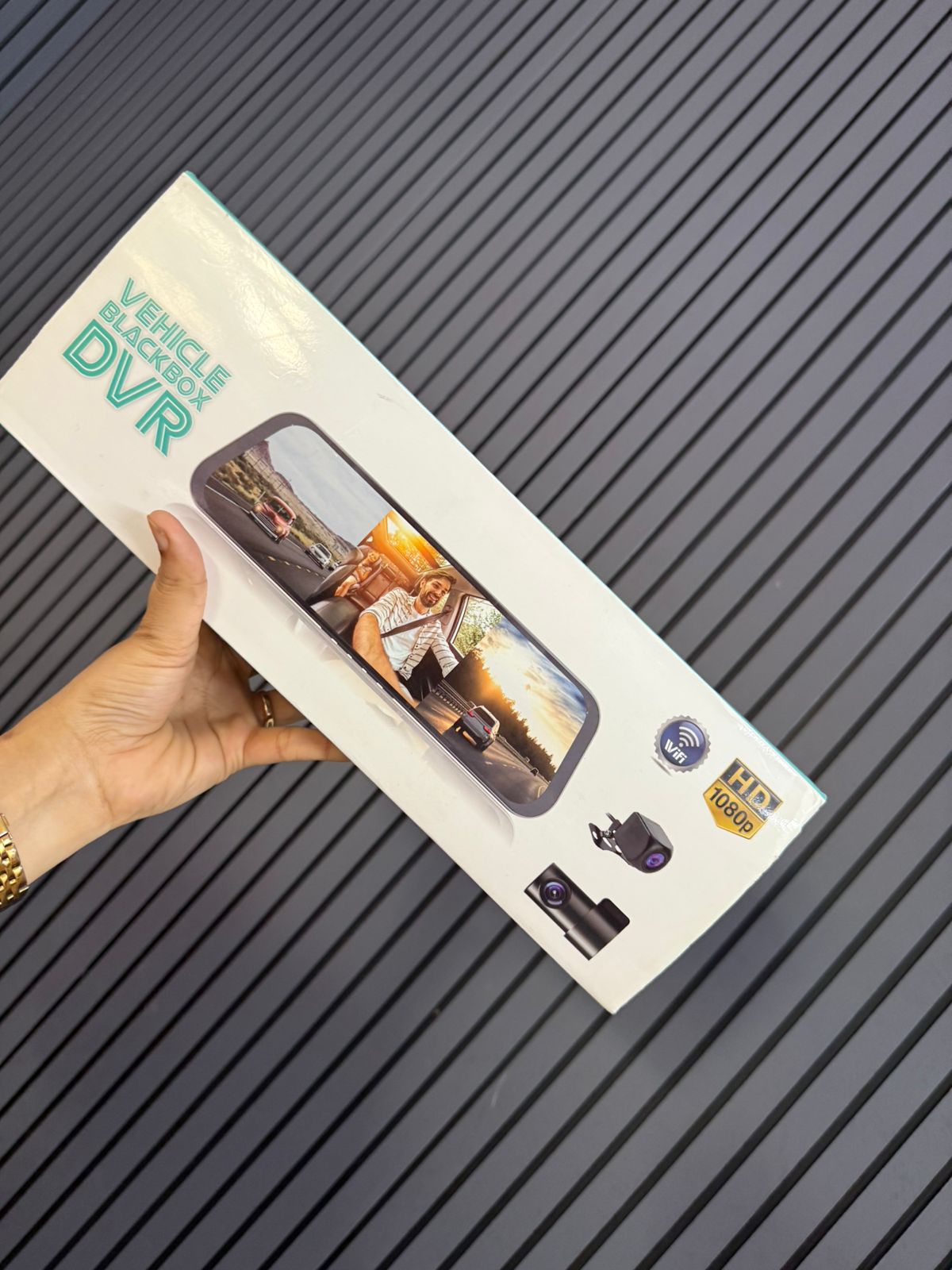 3 Channel Rearview Mirror Dashcam – Vehicle Blackbox DVR, 1080P Full H ...