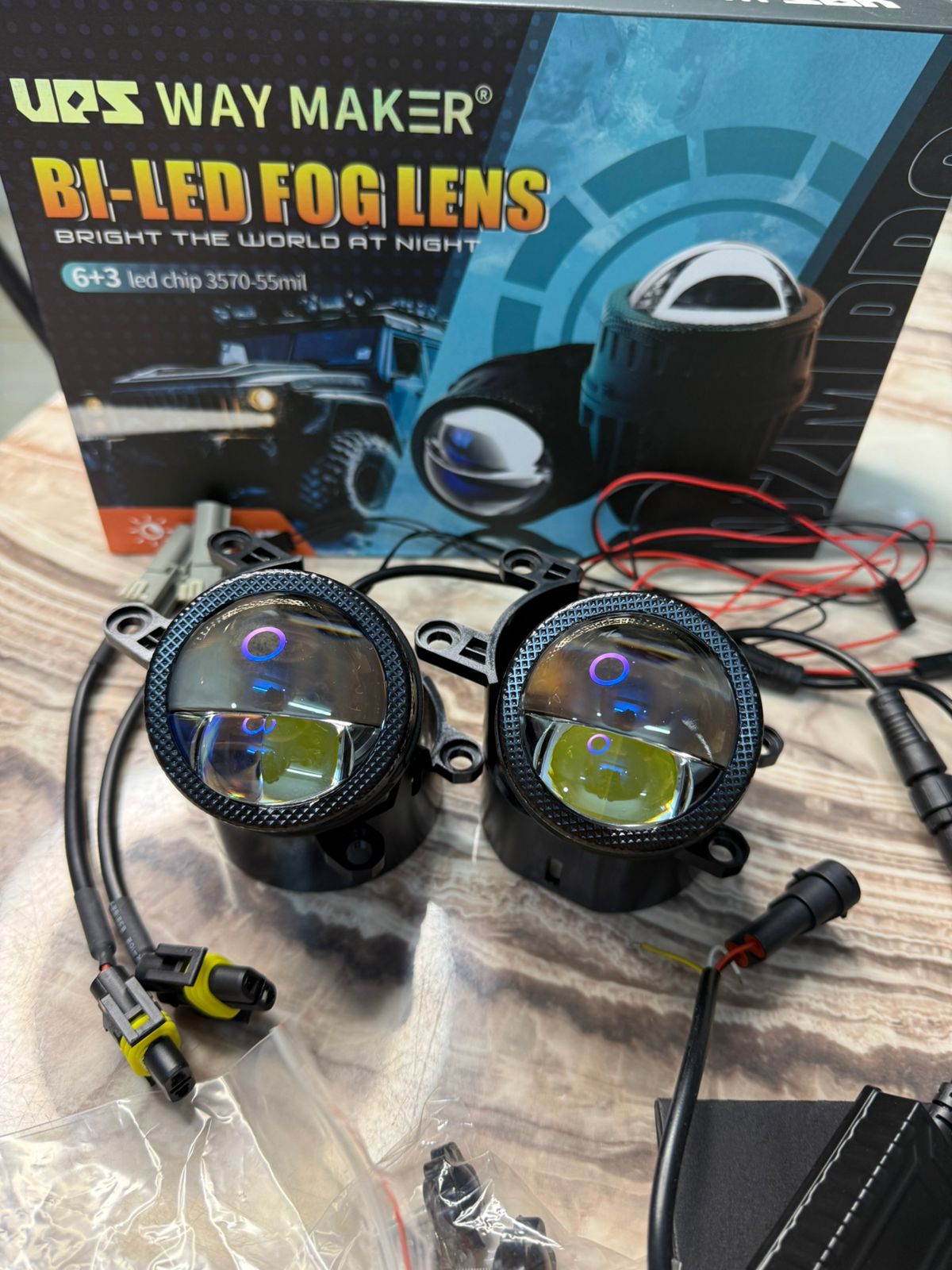Ups waymaker Q2M Pro Bi-led fog lens 120 Watt -2 Inch With 1 Year Warr ...